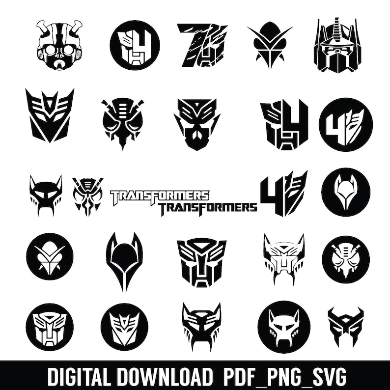 Transformers Svg, Transformer SVG Faces, Transformers Logo Layered SVG ...