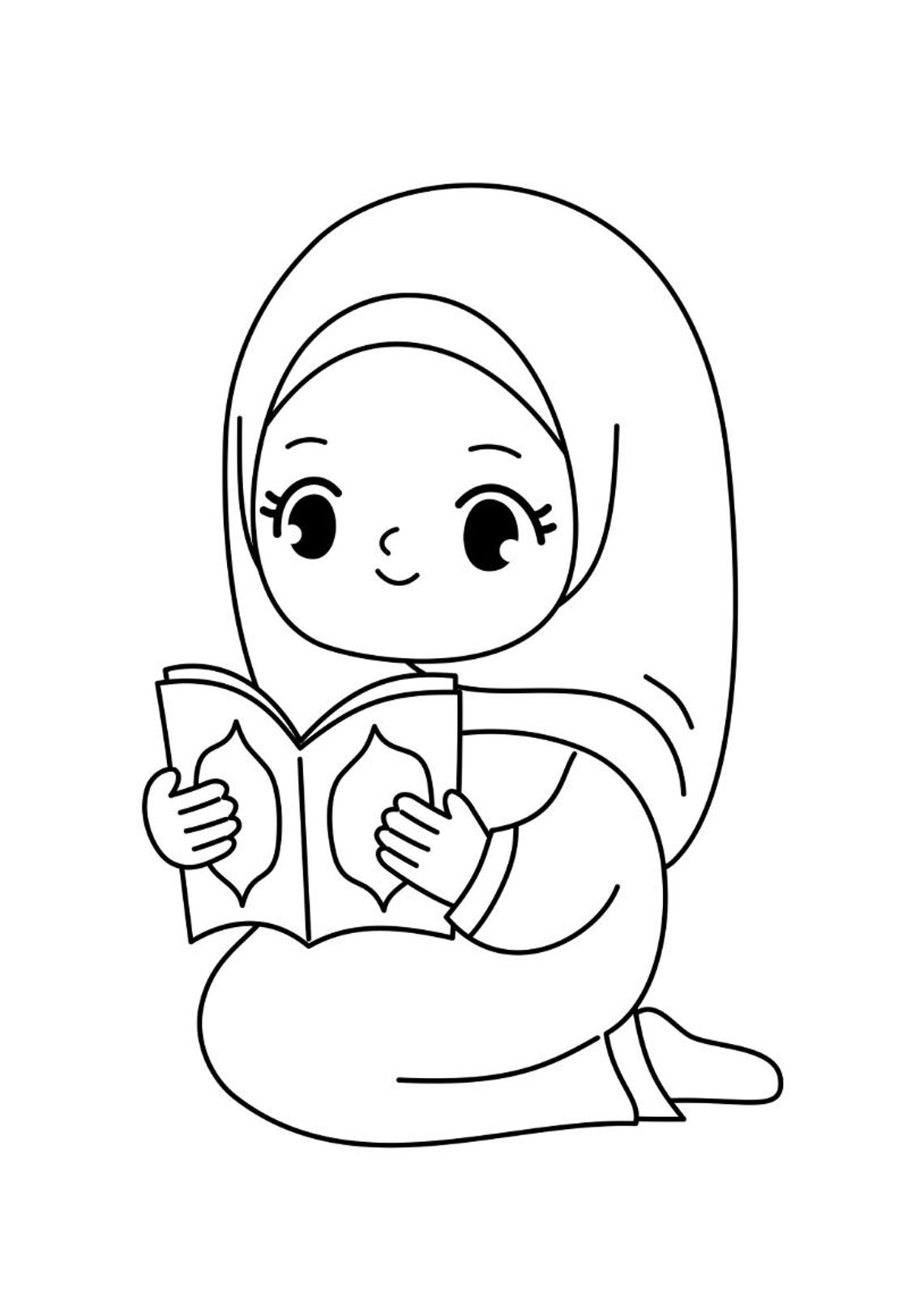 Islamic Coloring Book for Kids – Hijabi Girls, Makkah, Dates and More ...