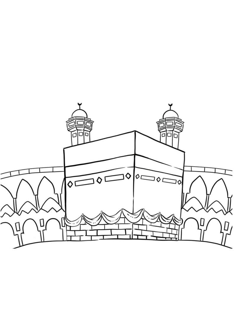 Islamic Coloring Book for Kids – Hijabi Girls, Makkah, Dates and More ...