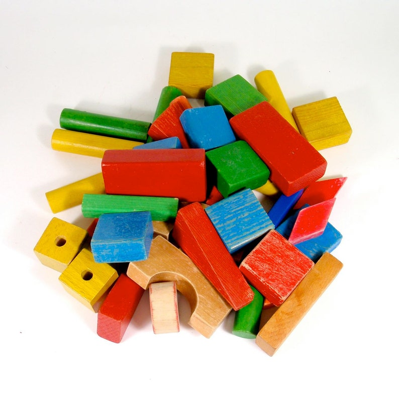 Mixed Wooden Blocks - Etsy