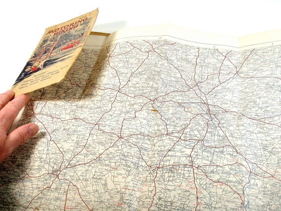 1930s British Motoring and Hiking Map - Etsy