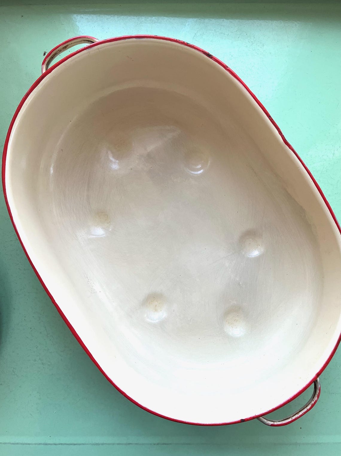 Large Enamel Roasting Pan - Etsy