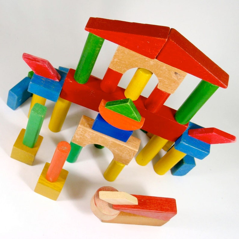 Mixed Wooden Blocks - Etsy