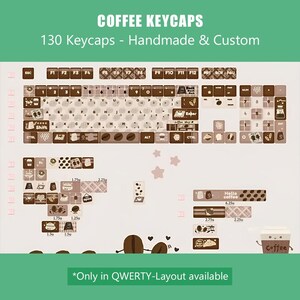 Cute Coffee Keycap Set, Handmade PBT Artisan Keycaps - Etsy