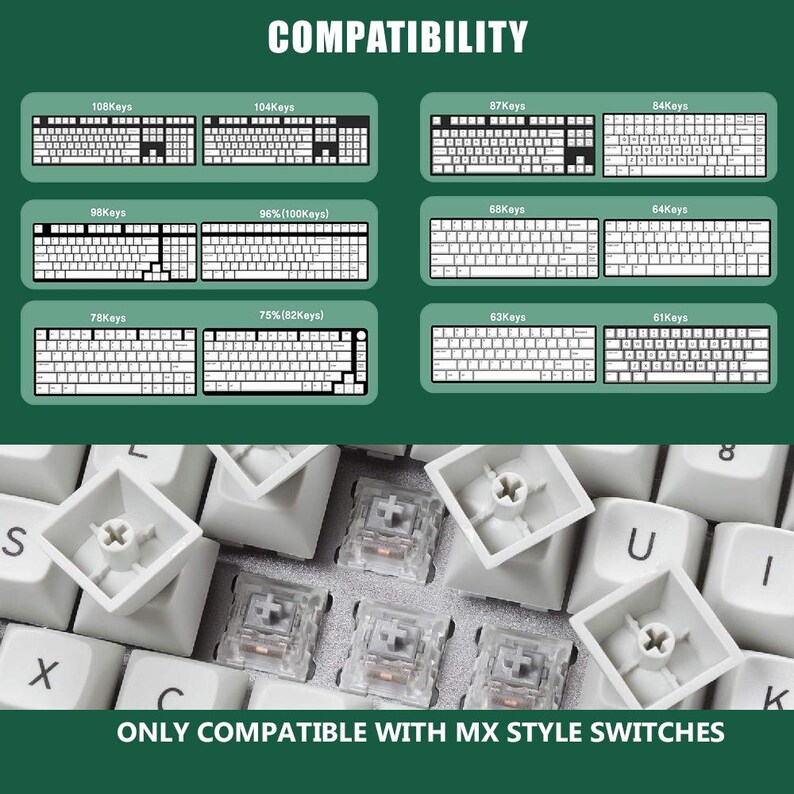 Blue Chinese Aesthetic Keycap Set Mechanical Keyboard Keycaps Handmade ...