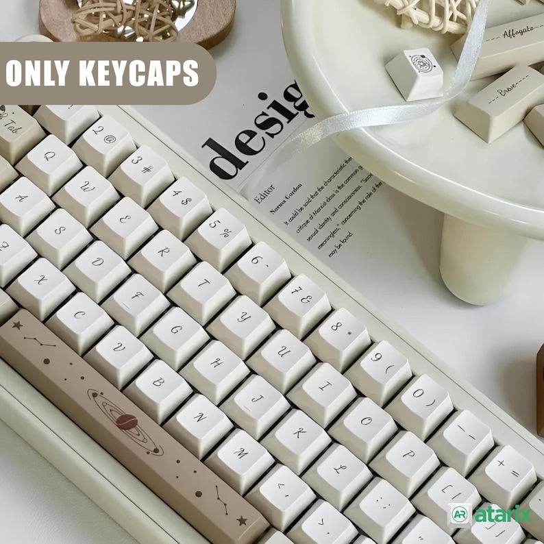 Cream PBT Keycap Set: Custom Mechanical Keyboard Keycaps - Etsy