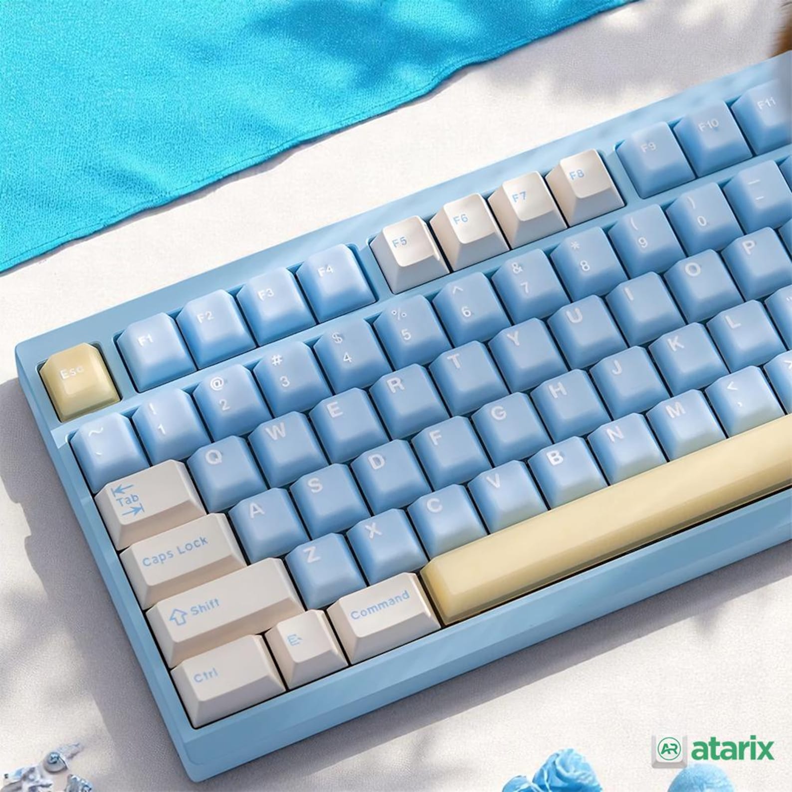 Blue Keycap Set Mechanical Keyboard - PBT Custom & Handmade Keycaps for ...