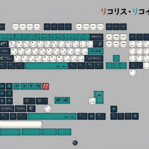 Cute Blue Japanese Keycap Set for Mechanical Keyboard | 140 Keys ...