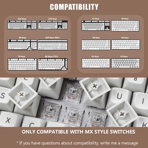 Cute Bear Keycap Set – 132 PBT Custom Keycaps for Mechanical Keyboard ...