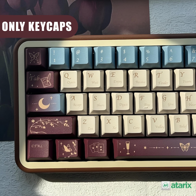 Enchanting Mysterious Moonlight Sky Astrology Keycap Set – 133 PBT ...