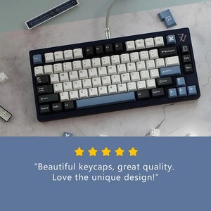 Blue Keycap Set Mechanical Keyboard - PBT Keycap Custom & Handmade for ...