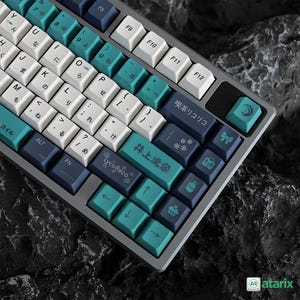 Cute Blue Japanese Keycap Set for Mechanical Keyboard | 140 Keys ...