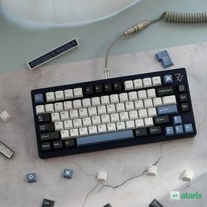 Blue Keycap Set Mechanical Keyboard - PBT Keycap Custom & Handmade for ...