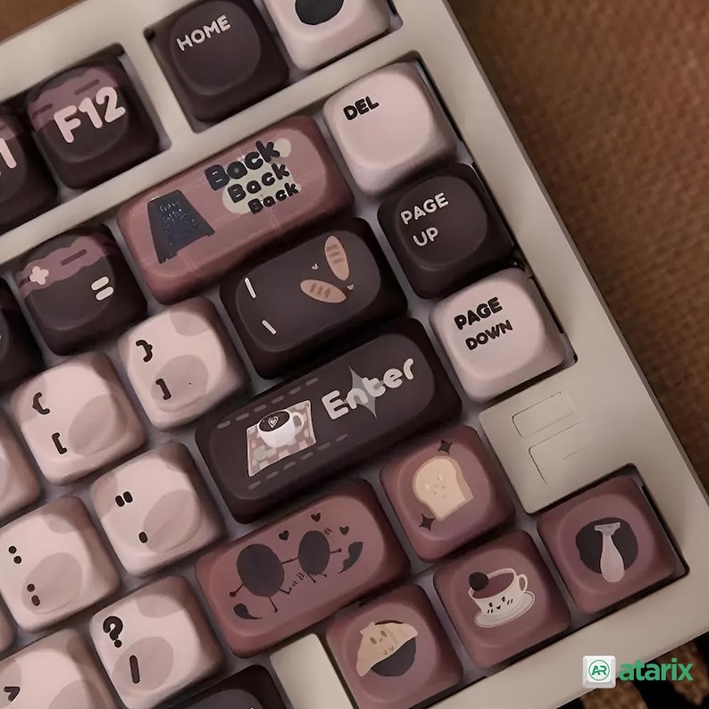 Cute Coffee Keycap Set, Handmade PBT Artisan Keycaps - Etsy