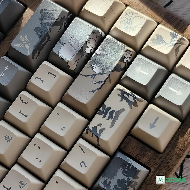 Japanese Keycap Set - 142 PBT Custom Keycaps for Mechanical Keyboard ...