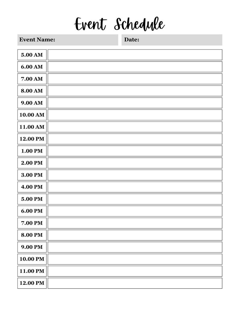 Event Planner Organiser 30 Pages Printable Templates Editable - Etsy