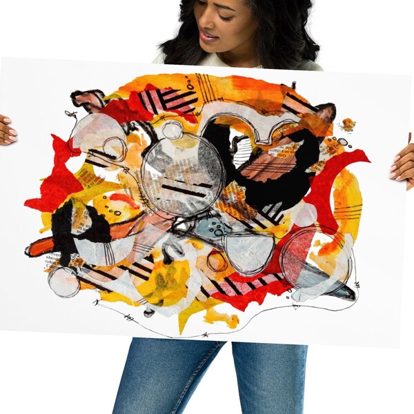 Mixed Media Poster - Etsy