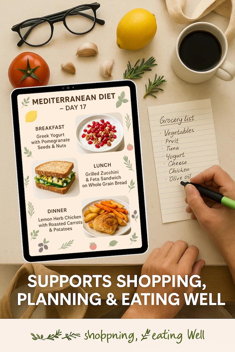 31-day Mediterranean Diet Meal Plan With Pyramid Guide – Healthy ...