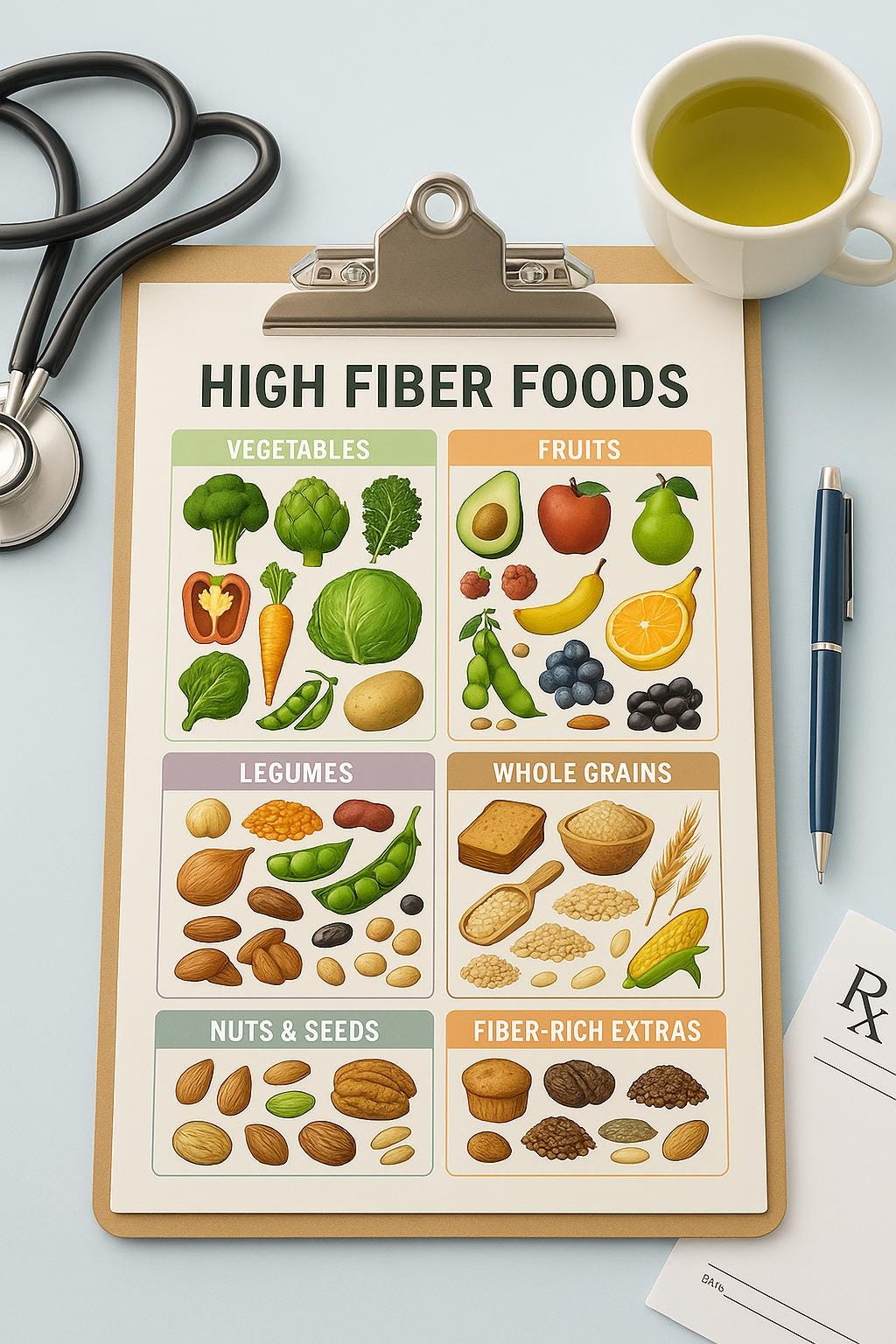 High Fiber Foods List/high Fiber Food Chart/fiber-rich Diet Planner ...