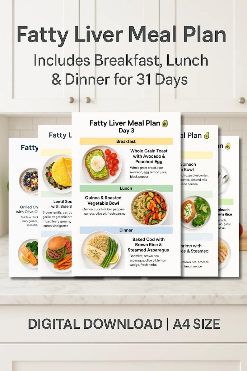 31 Day Fatty Liver Meal Plan, Liver Friendly Diet Plan for Nafld, Nash ...
