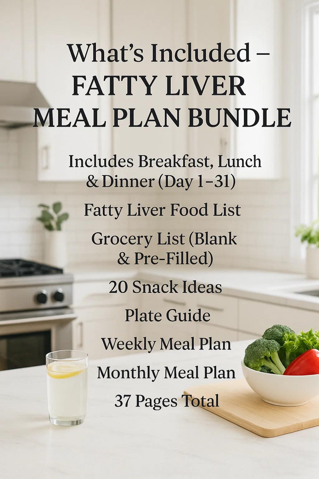 31 Day Fatty Liver Meal Plan, Liver Friendly Diet Plan for Nafld, Nash ...