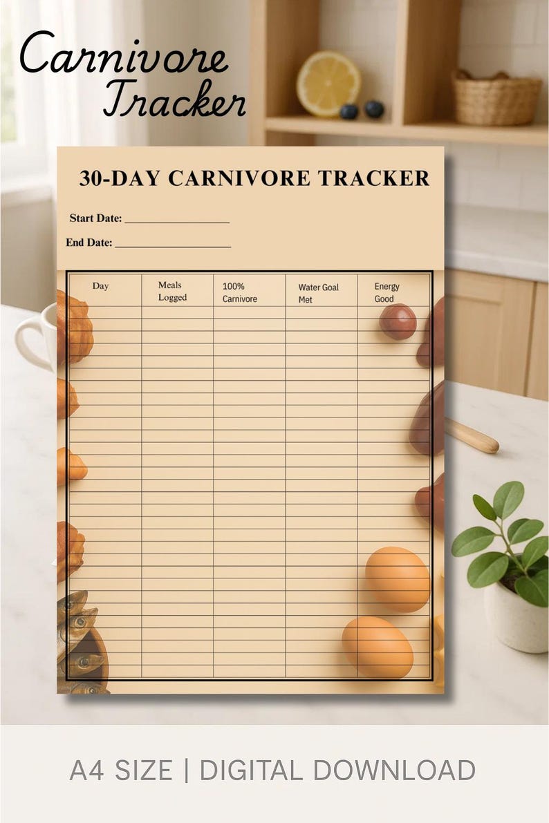 Carnivore Diet Food List Printable | Carnivore Meal Plan | Carnivore ...