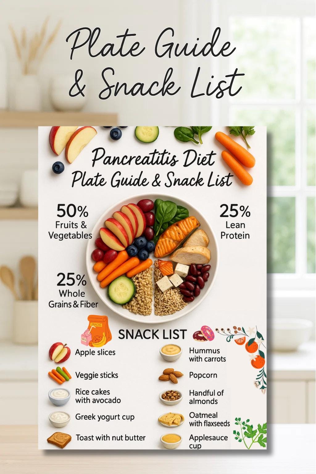 Pancreatitis Food List Printable, Pancreatic Diet Chart, Pancreas ...