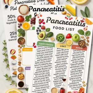 Pancreatitis Food List Printable, Pancreatic Diet Chart, Pancreas ...
