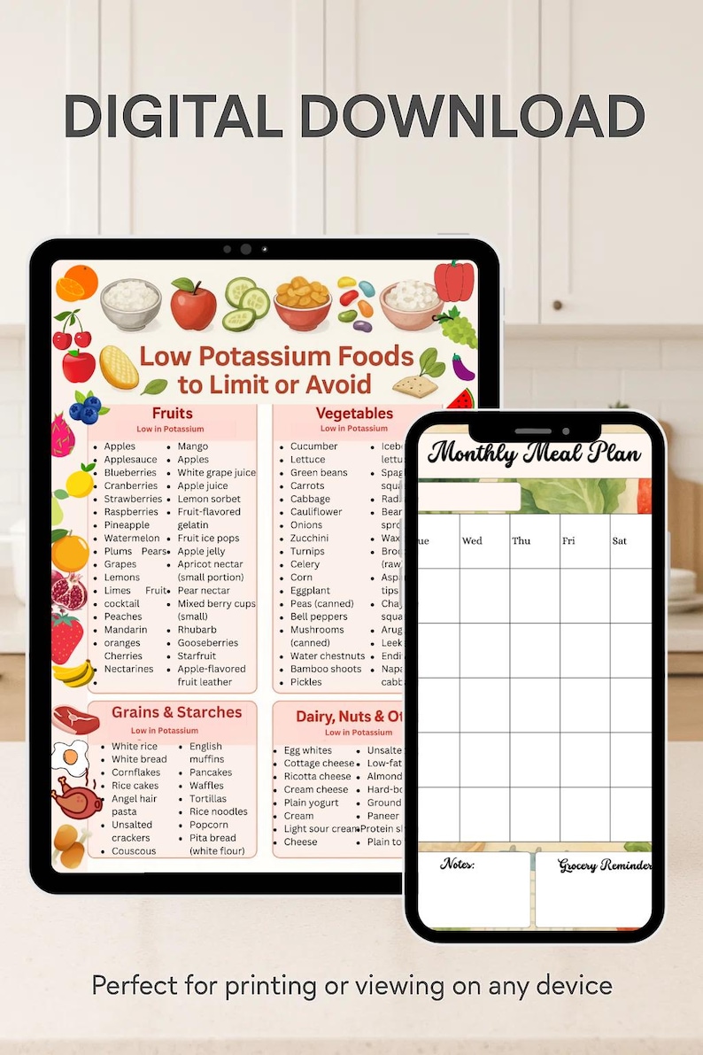 High Potassium Food List, Potassium-rich Foods List Kidney Food List ...