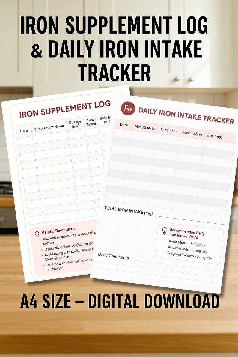 Iron Rich Food List Chart for Anemia and Iron Deficiency, Vegan and ...