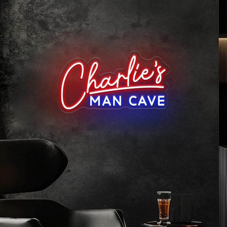 Custom Man Cave Name Neon Sign,personalised Man Cave Sign,custom Dad ...