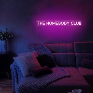 The Homebody Club Neon Sign,living Room Decor,homebody Led Light,club ...