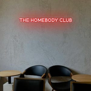 The Homebody Club Neon Sign,living Room Decor,homebody Led Light,club ...