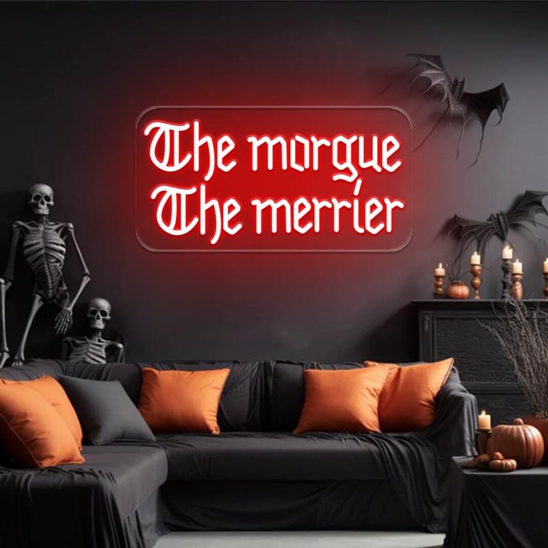 The Morgue the Merrier Neon Sign,gothic Room Decor,goth Emo Wall Art ...