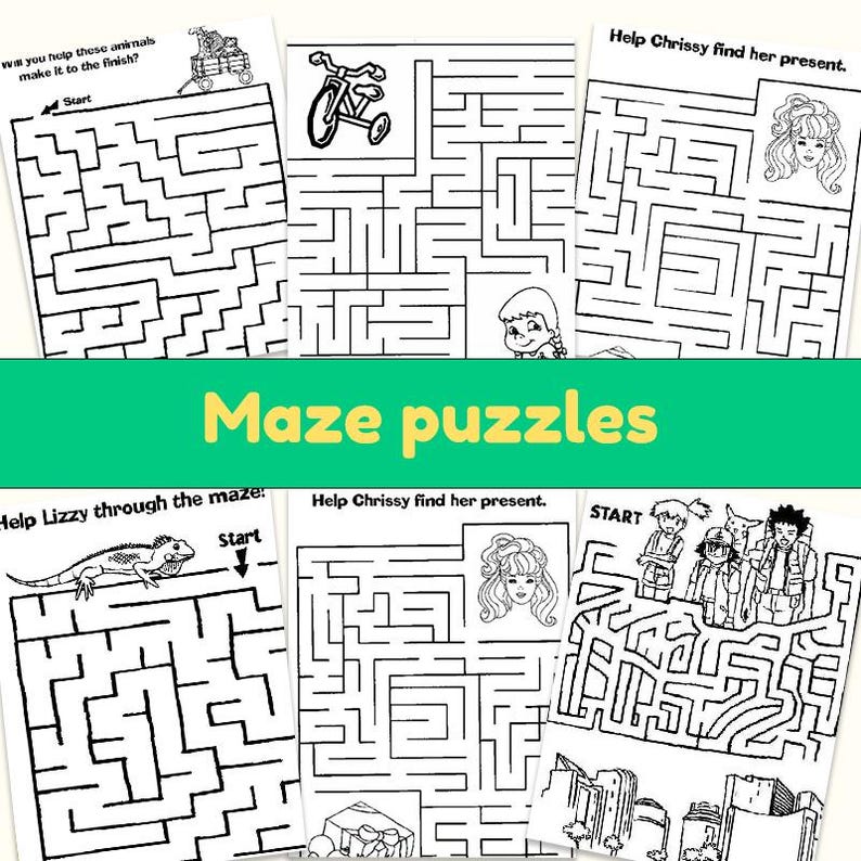 1200+pages Fun Printable Maze Puzzle for Kids | Easy to Hard Levels ...