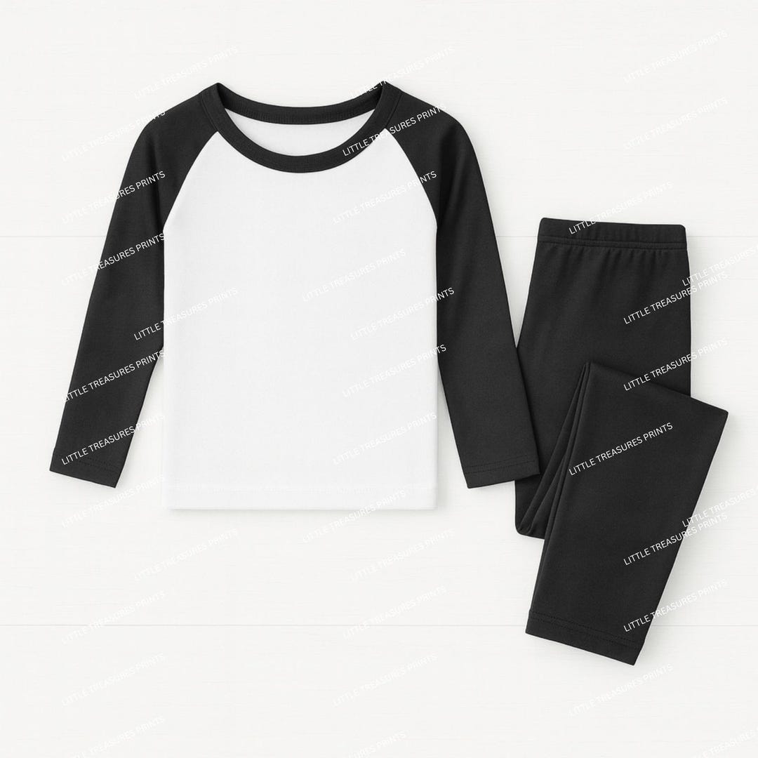 Black Pyjama Mockup, Baby Pyjamas, Children's Sleepwear Image, Digital ...