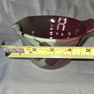 Follette Pottery Bowl-spouted,handle-handpainted Floral-signed by Kent ...