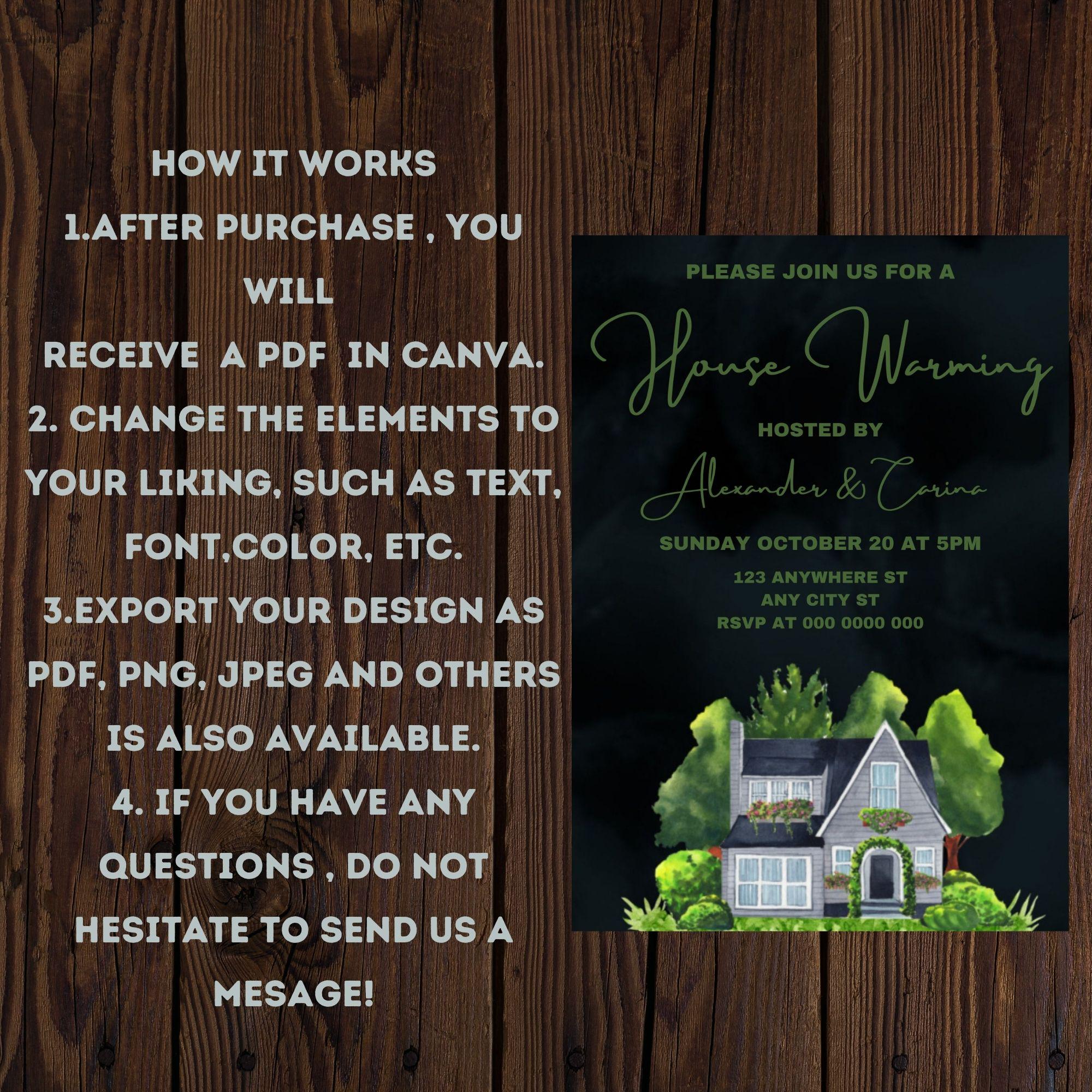 Editable Housewarming Invitation Template / Housewarming Invitation ...