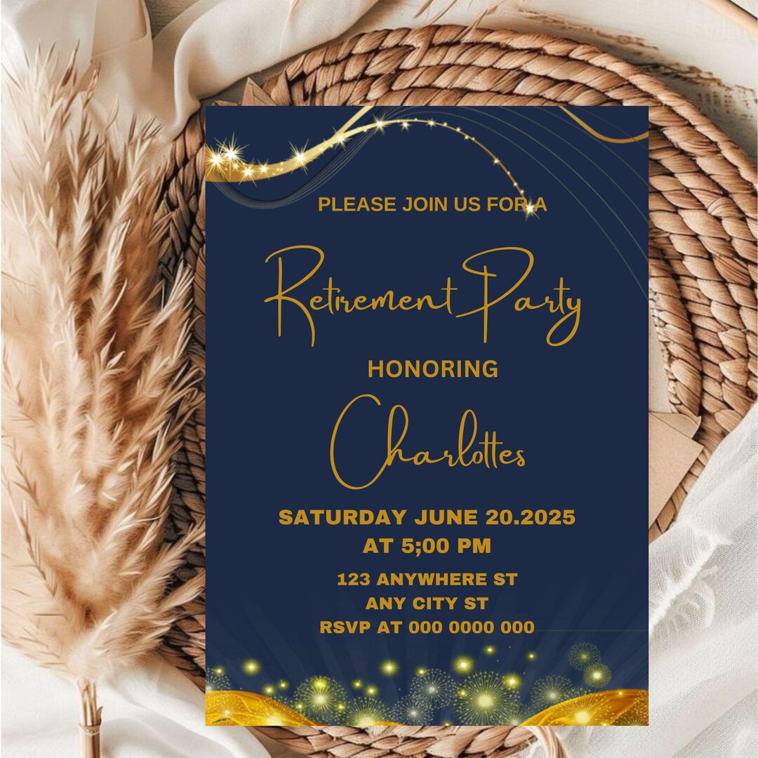 Editable Retirement Template / Editable Farewell Invitation Party ...