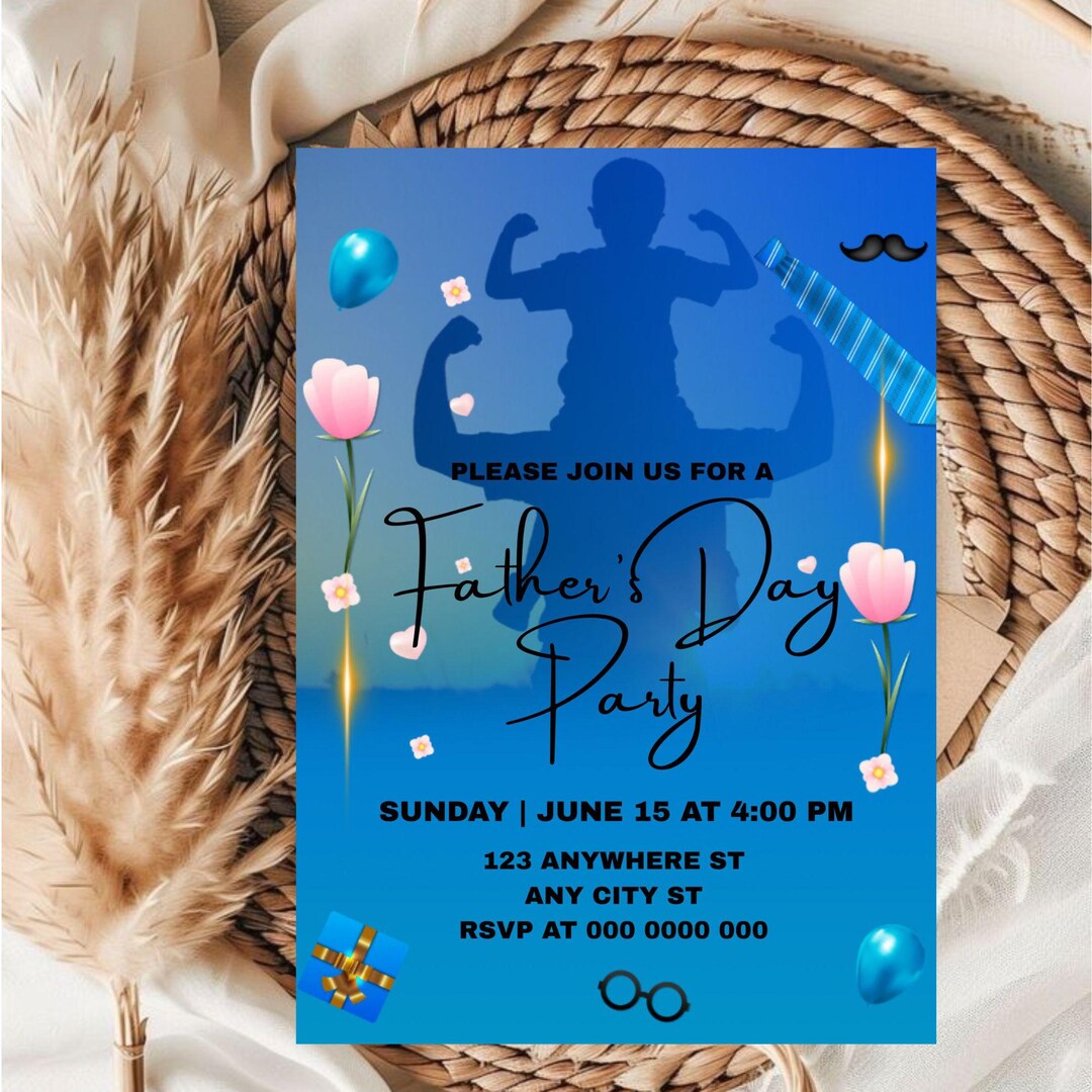 Editable Father Day Invitation Template / Fathers Day Lunch Invitation ...