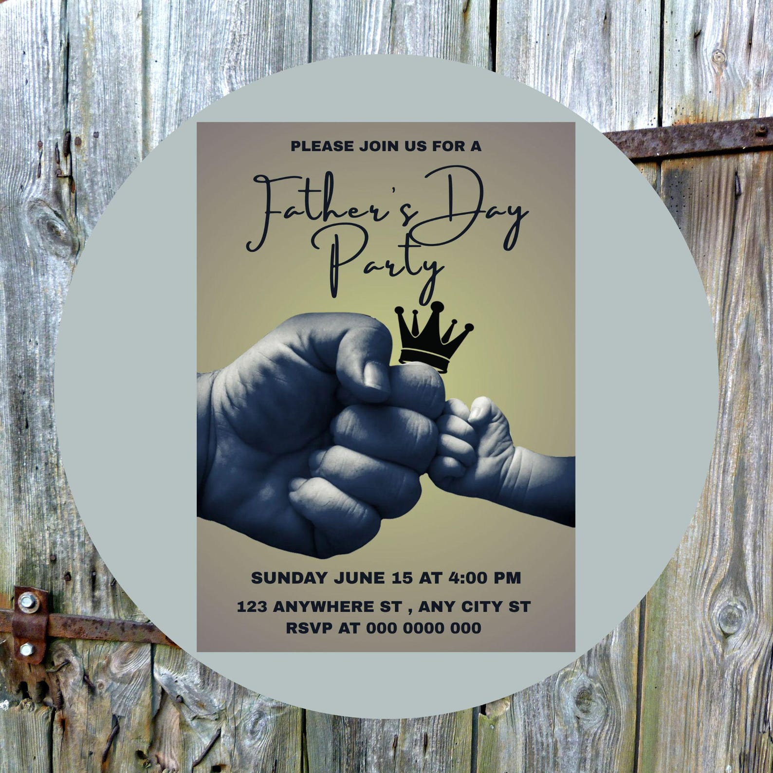 Editable Fathers Day Invitation Template / Happy Fathers Day Invitation ...