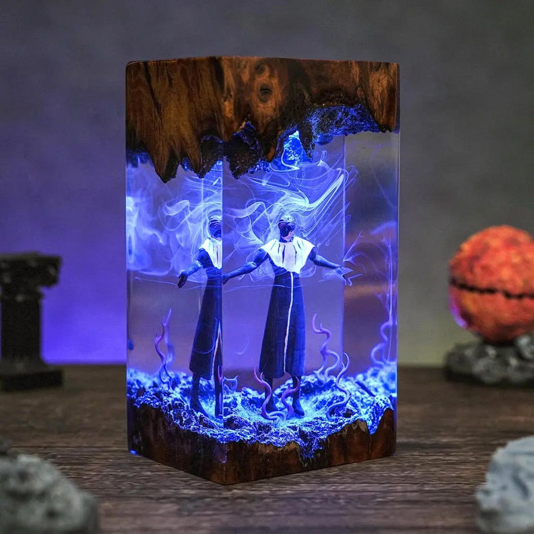 Sosuke Aizen Bleach Epoxy Resin Lamp, Custom Anime Night Light, Blea.ch ...