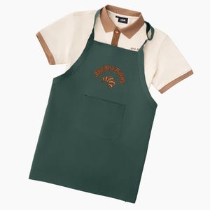 Custom Logo Apron and Polo Shirt Set – Barista, Chef, Bartender Uniform ...