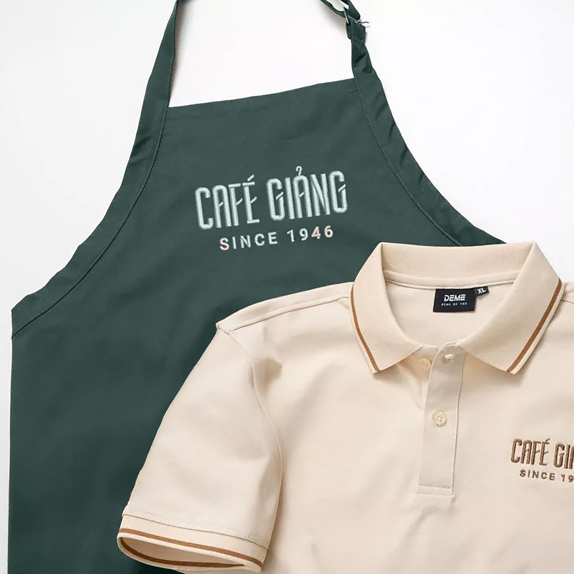 Custom Logo Apron and Polo Shirt Set – Barista, Chef, Bartender Uniform ...