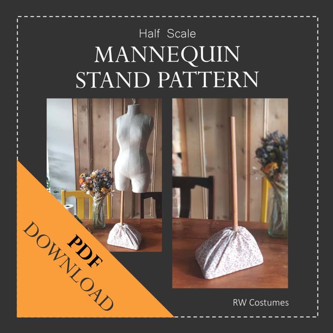 Mannequin Stand Pattern - 1/2 Scale - Print at Home PDF - Etsy