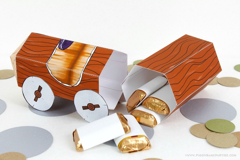 Stone Age Cars Favor Box Set : Print at Home Full-color - Etsy UK