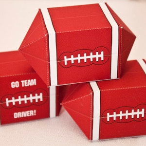 FOOTBALL Favor Box : DIY Printable PDF - Instant Download - Etsy