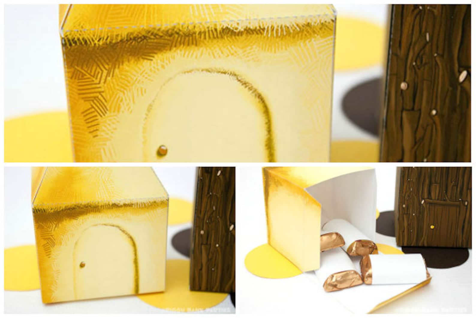 Three Little Pigs Brick, Stick and Straw House Favor Box Set : Print at ...