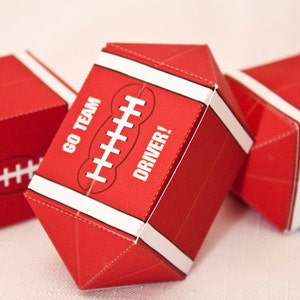 FOOTBALL Favor Box : DIY Printable PDF - Instant Download - Etsy