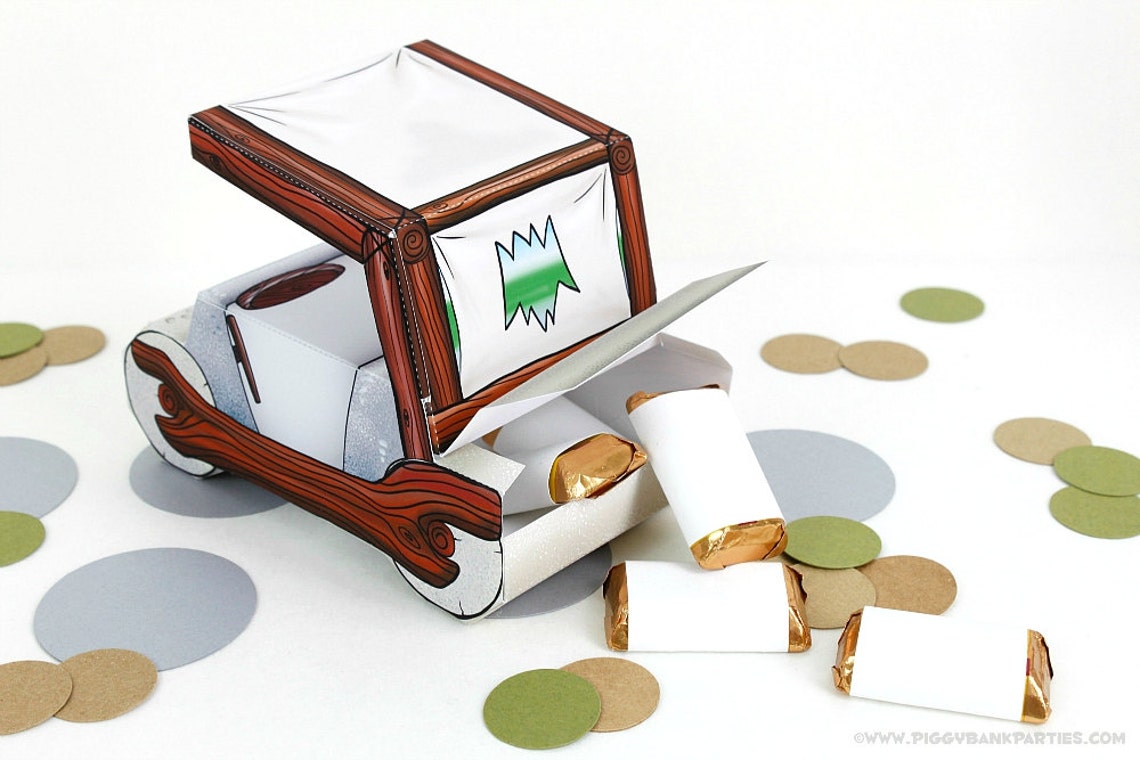 Stone Age Cars Favor Box Set : Print at Home Full-color - Etsy UK